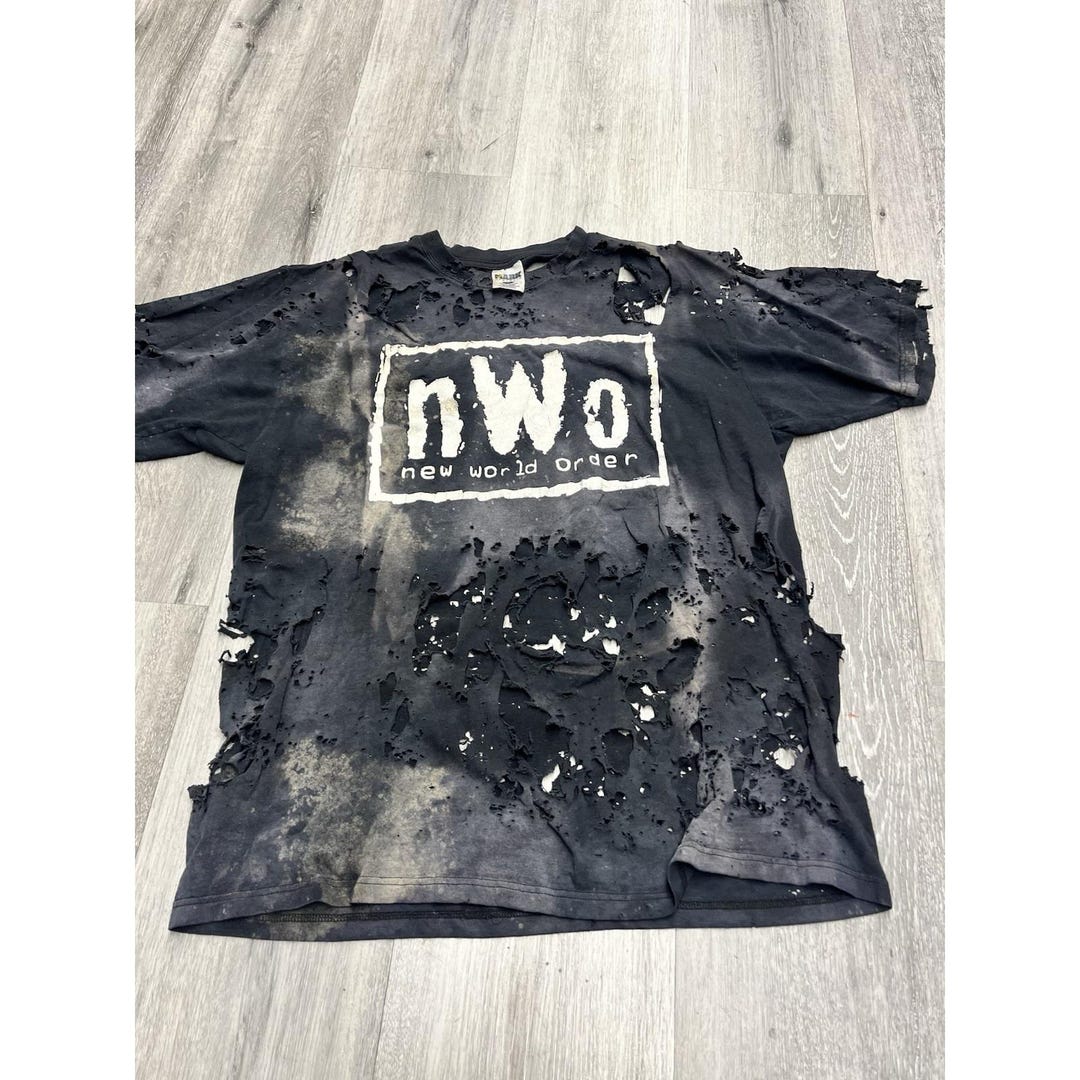 Vintage 90s NWO New World Order Thrashed Black T Shirt Size XL - Etsy