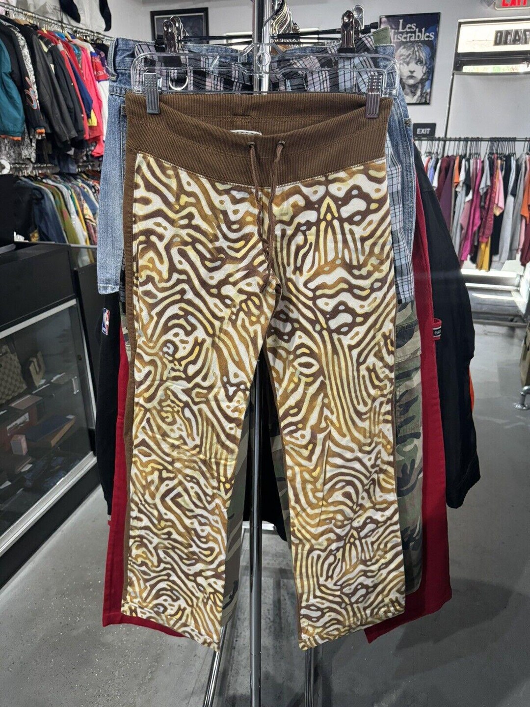 Vintage Y2K Nilla Shields Brown Tiger Striped AOP Low Rise Lounge Pants ...