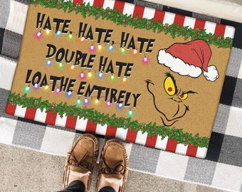 Hate Loathe Grinch - Etsy