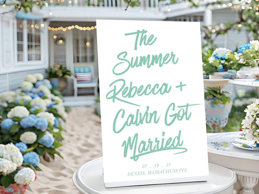 The Summer I Turned Pretty Event Sign Template, Editable Cousins Beach ...