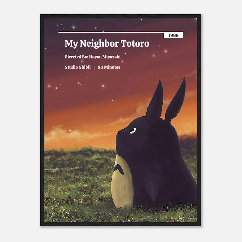 My Neighbor Totoro – Ghibli-inspired Framed Poster - Etsy