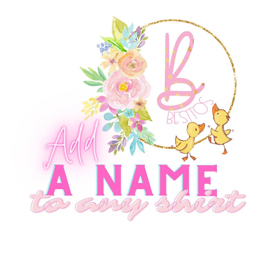 Add a Name or Change to Any Design - Etsy