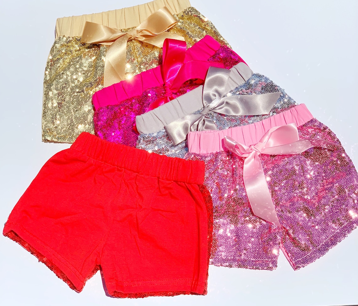 Girls Silver Shorts Girls Sequin Shorts Girls Glitter - Etsy
