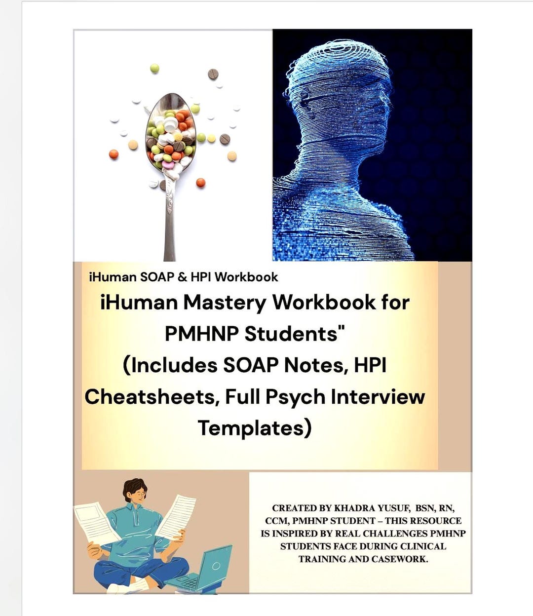 Ihuman SOAP Note & HPI Workbook for PMHNP Students | Fillable Digital ...