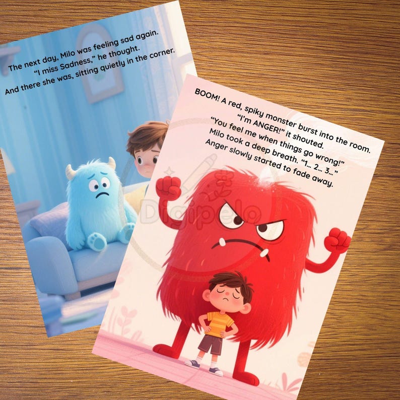 Emotions Story for Kids: Milo and the Mood Monsters (PDF) - Etsy
