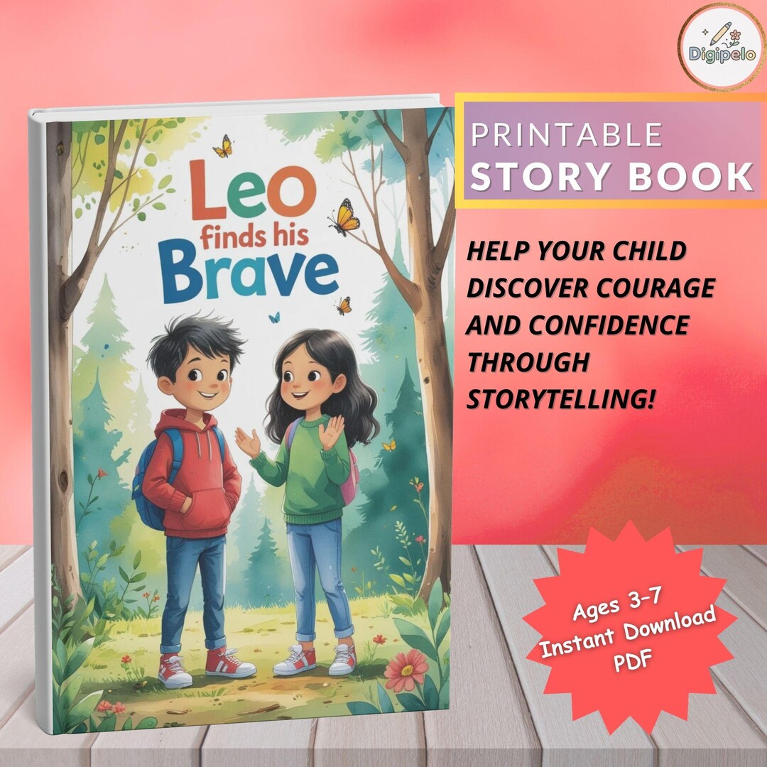 Leo Finds His Brave: Printable Kids Storybook - Courage & Confidence ...
