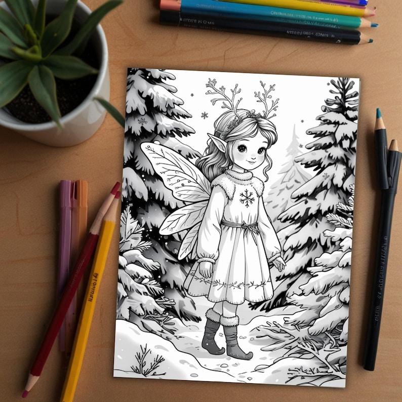 80 Magical Fairy Coloring Pages for Kids – Printable PDF Activity Book ...