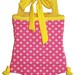 Retro Ruched Swimsuit in Pink Lemonade (size 2T, 3T, 5, 6, 7, 12) - Etsy