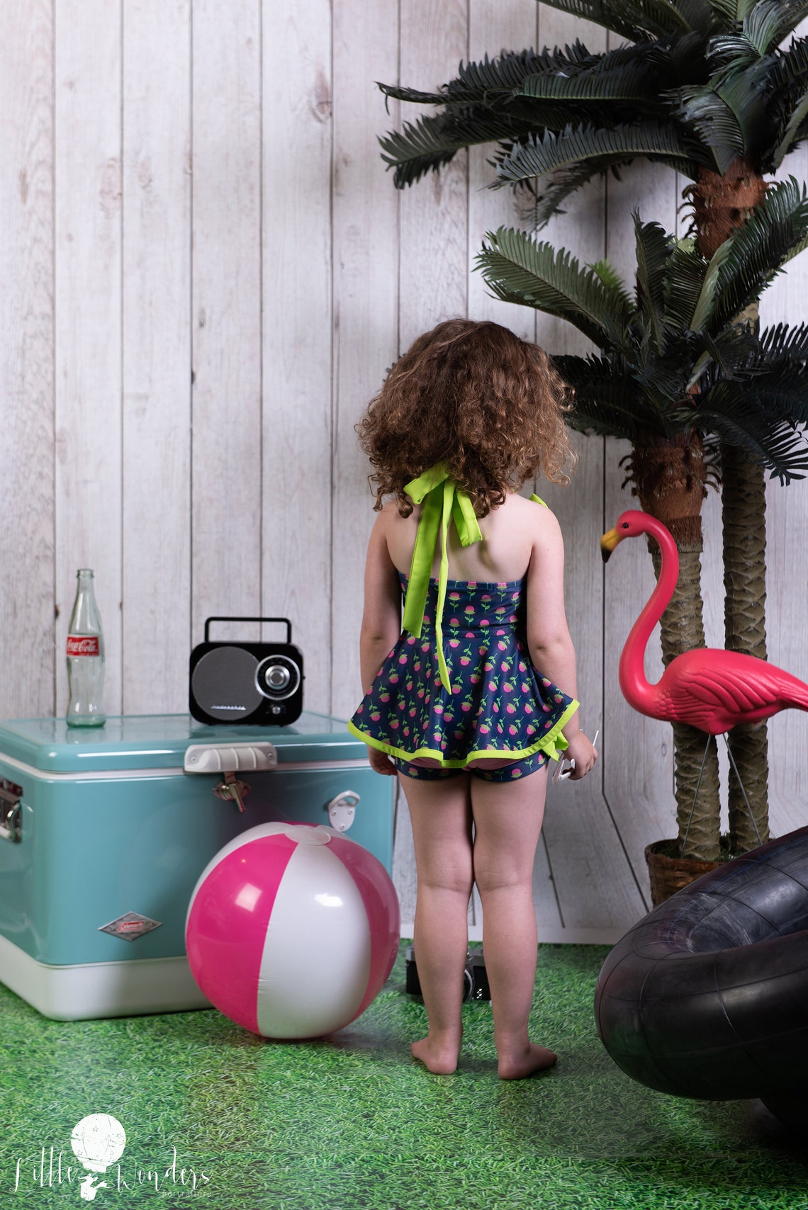 Retro Hi Lo Tankini And High Waisted Trunks In Dandelion Size Etsy