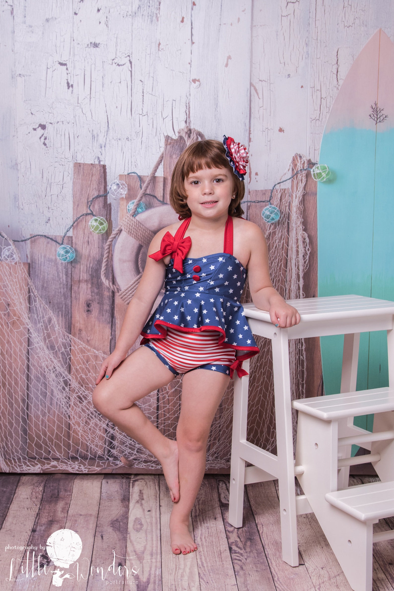 Sale Retro Hi Lo Tankini And High Waisted Trunks In Stars And Etsy