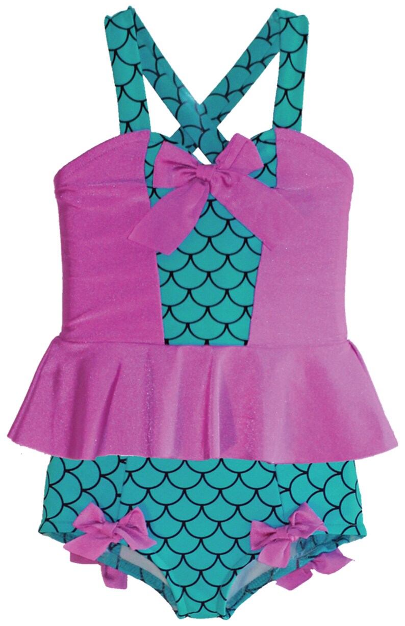 Peplum Tankini And Trunks In Mystic Mermaid 2020 Collection Etsy