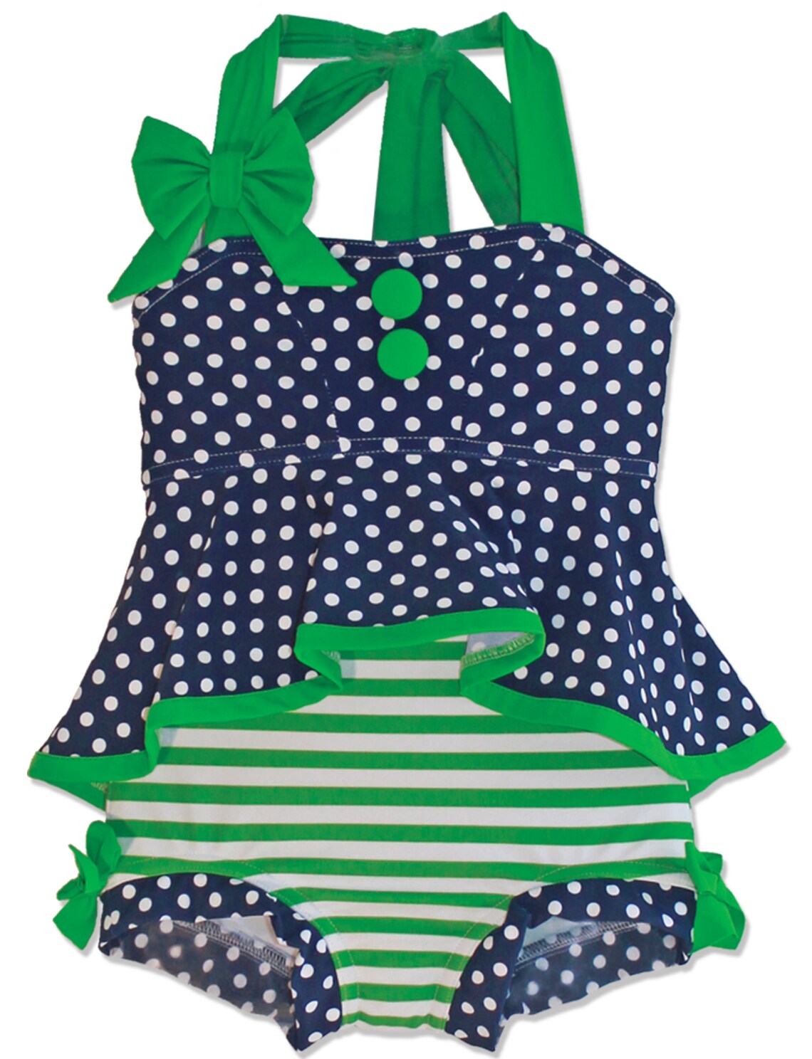 Retro Hi Lo Tankini And High Waisted Trunks In Coastline 2020 Etsy