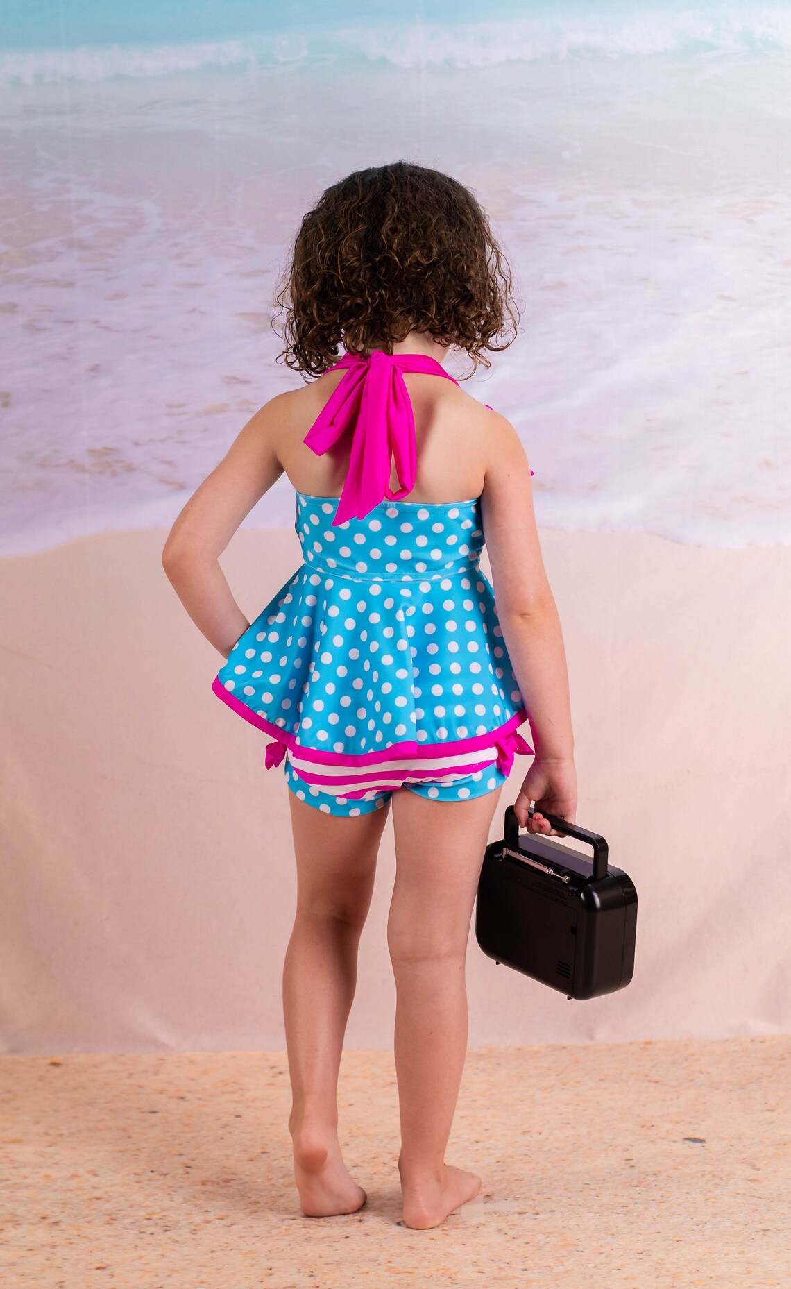 Retro Hi Lo Tankini And High Waisted Trunks In Bubblegum 2020 Etsy