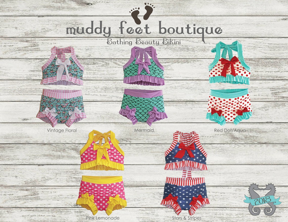 Bathing Beauty Bikini in Pink Lemonade (size 12/18 Months - 12 ...