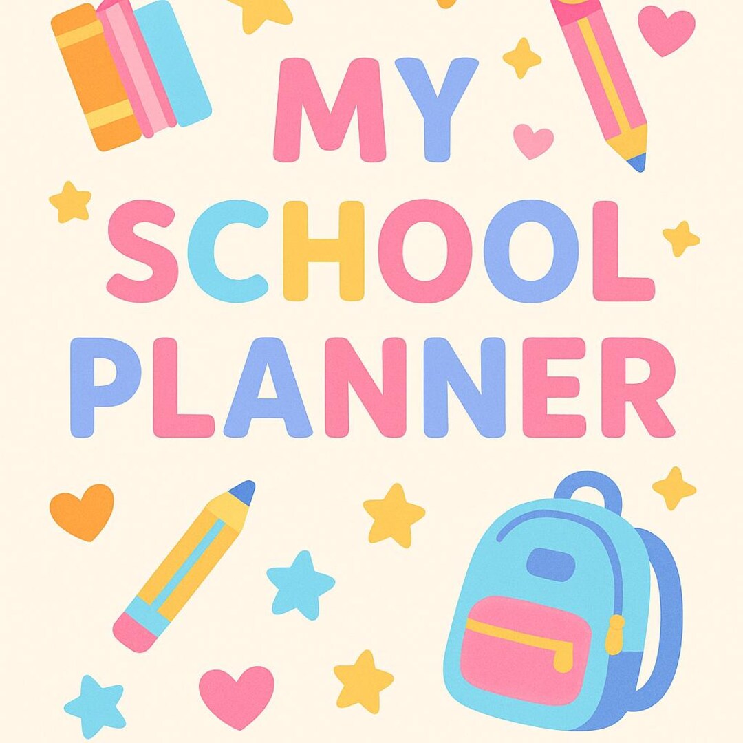 Colorful Kids Planner Printable | 25 Pages Weekly & Daily Planner for ...