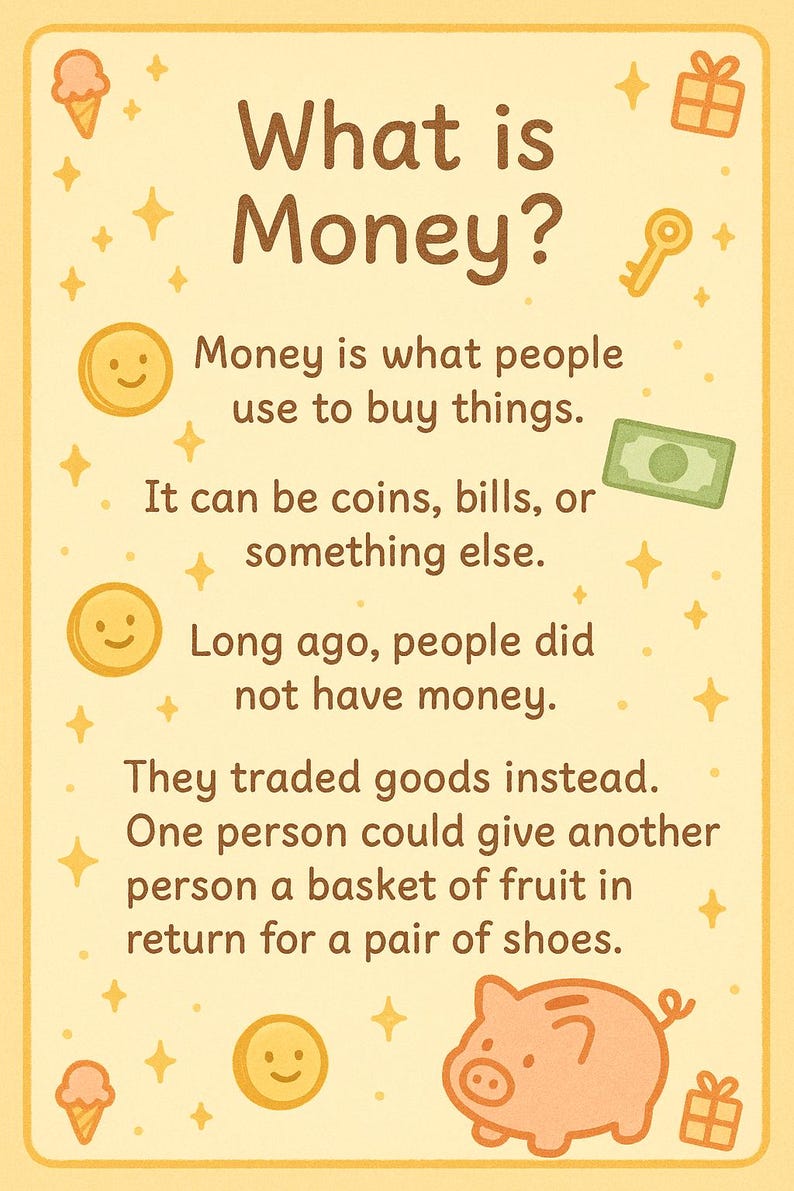 My First Money Book – A Printable Finance Planner for Kids (ages 4–9 ...