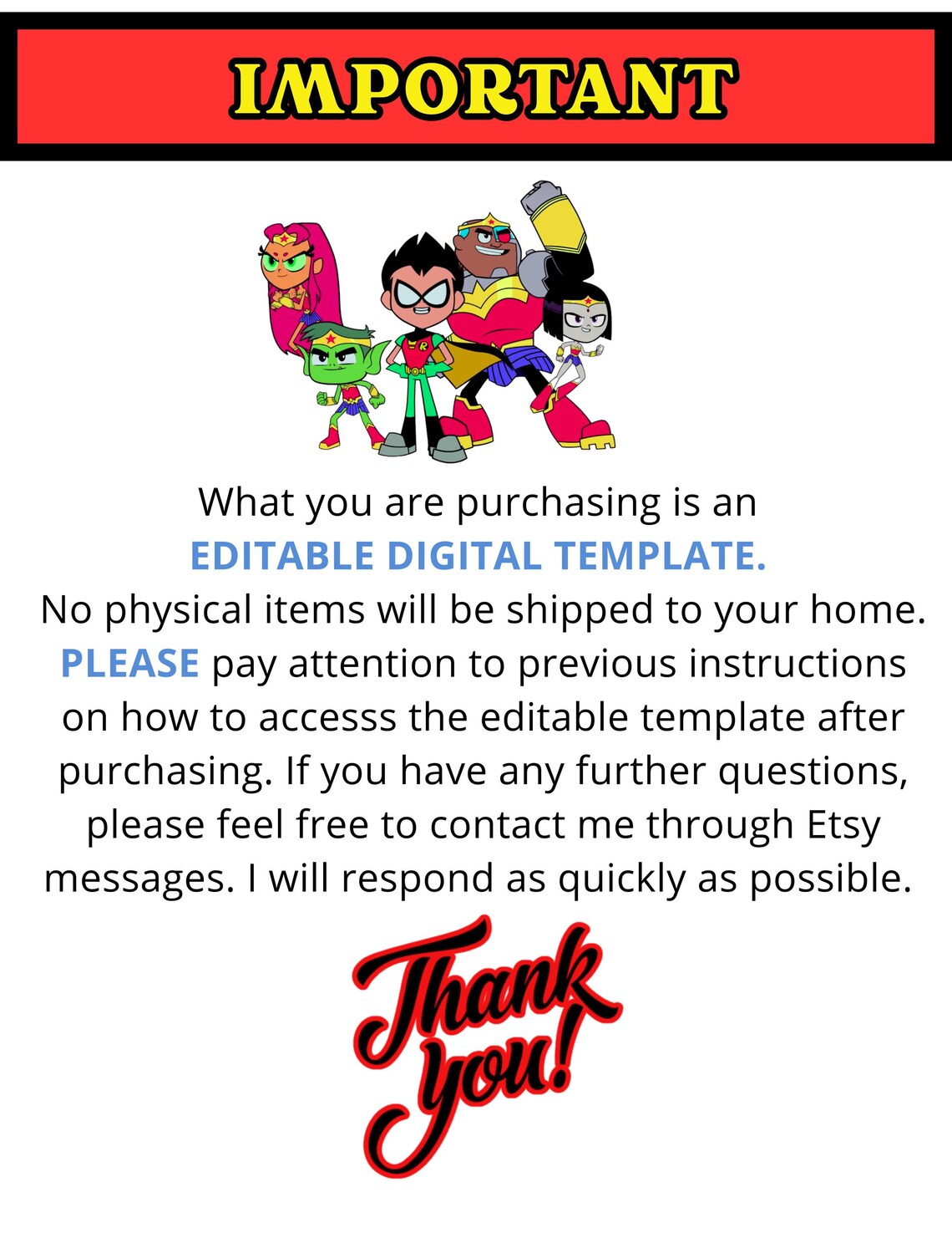 Teen Titans Superhero Goody Bag Label/sticker Label for Parties - Etsy