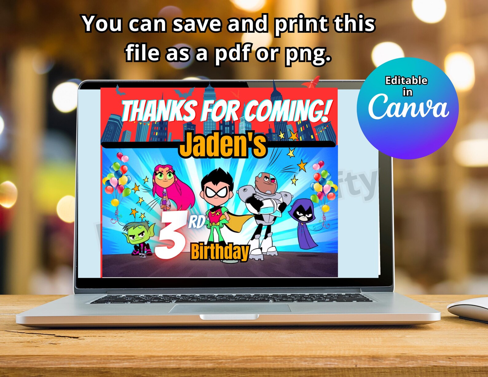 Teen Titans Superhero Goody Bag Label/sticker Label for Parties - Etsy