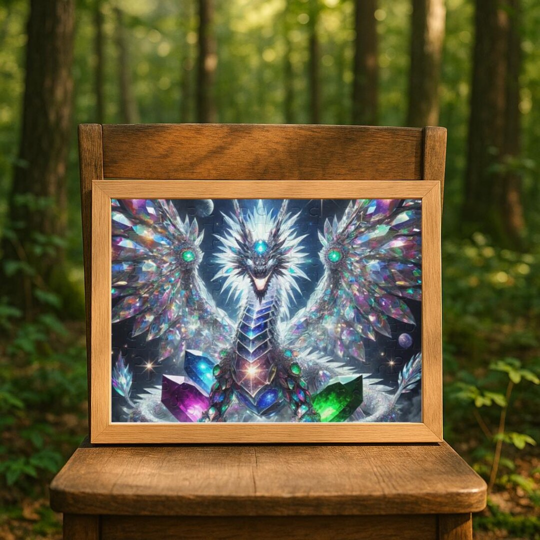 Prismatic Crystal Dragon Puzzle – Emerald & Sapphire Core Jewels and ...
