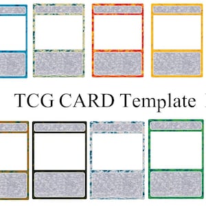 Blank TCG Trading Card Template Transparent Background Png File Set of ...