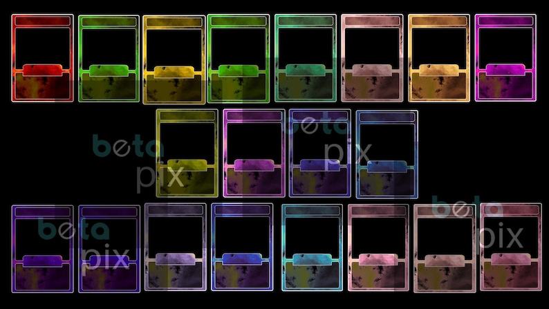 Trading Card Templates Bundle - 20 Colors for Custom TCG Design - Etsy