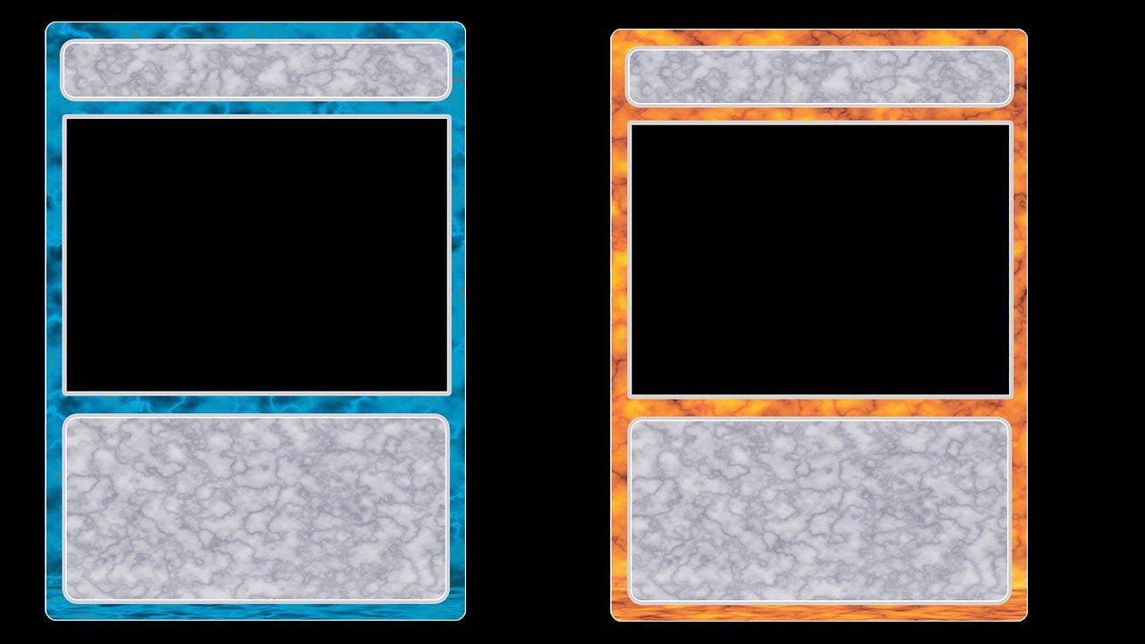 Blank TCG Trading Card Template Transparent Background Png File Set of ...