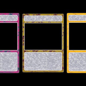 Blank TCG Trading Card Template Transparent Background Png File Set of ...