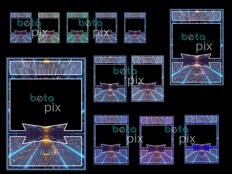 TCG Card Frame Template: 20 Blank PNG Designs (2.5"x3.5") - Etsy