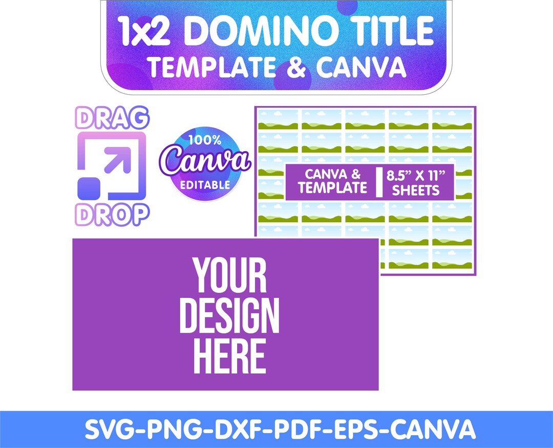 1x2 Domino Tile Template, Domino Tile Template Svg, Round Corner Domino ...