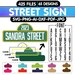 Street Sign Svg Bundle, Editable Street Name Sign Template, Destination ...