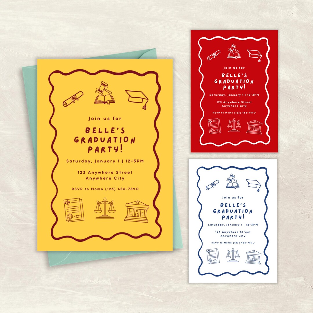 Graduation Party Invitation, Law Political Science Major, Future Lawyer ...