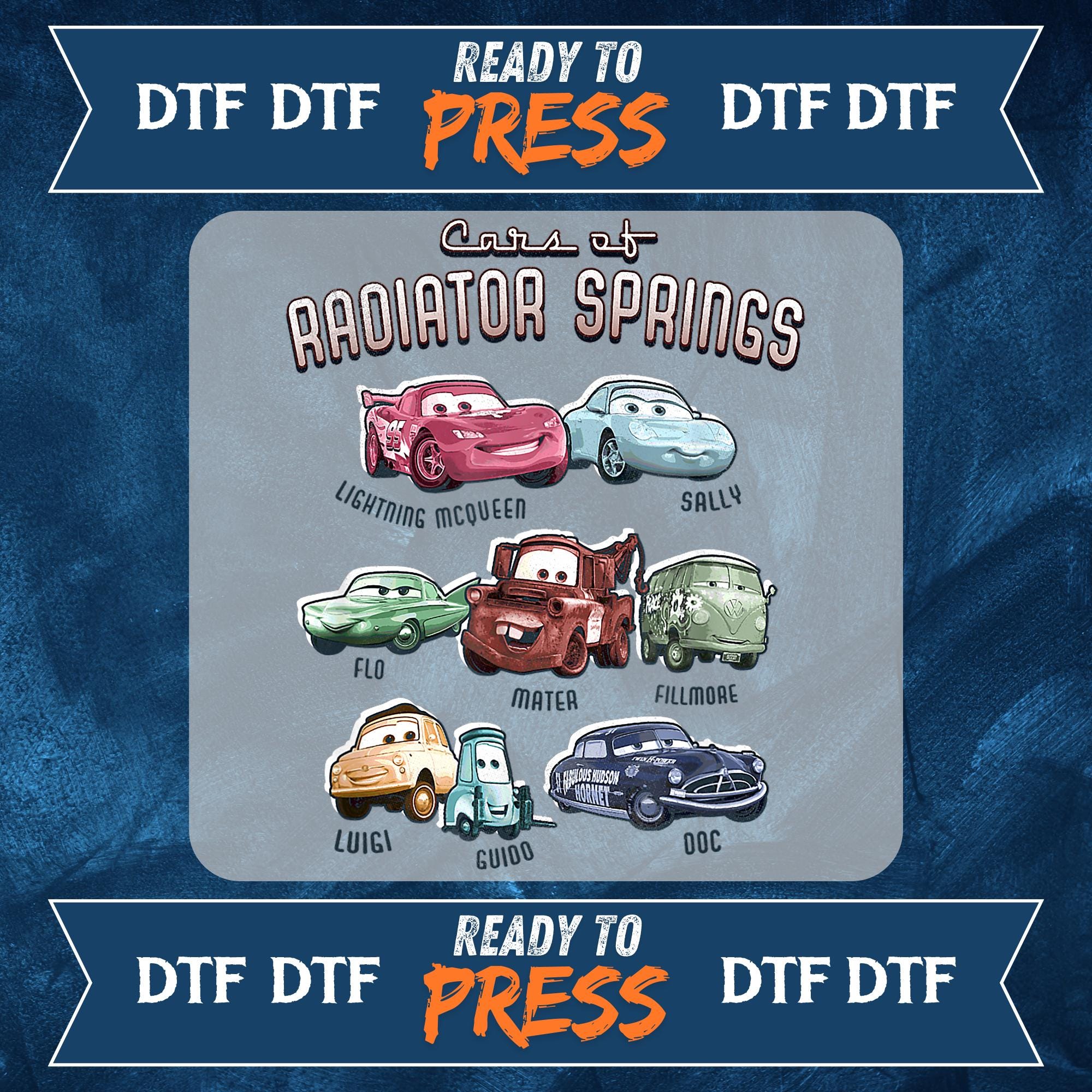Lightning Mcqueen DTF Transfer Bundle, Cars Mcqueen Radiator Springs ...