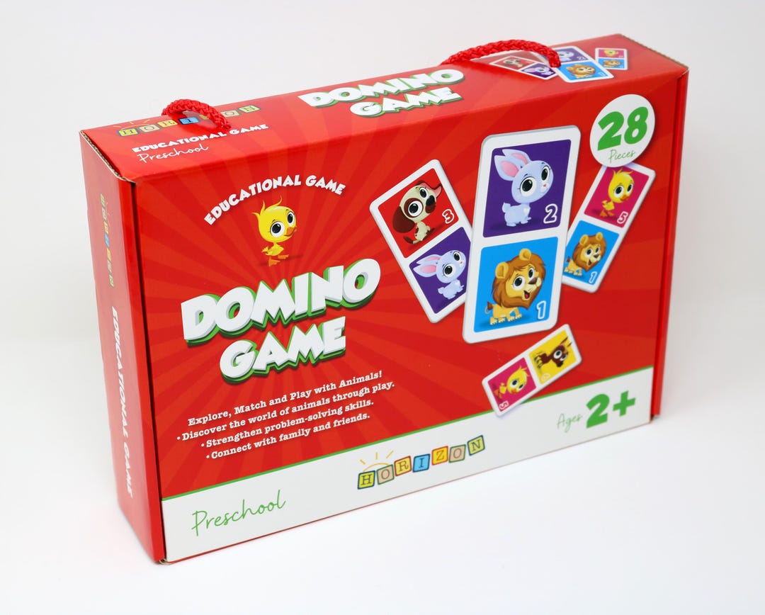 Animal Domino Game: Educational Matching Puzzle for Kids (28 Cards) - Etsy