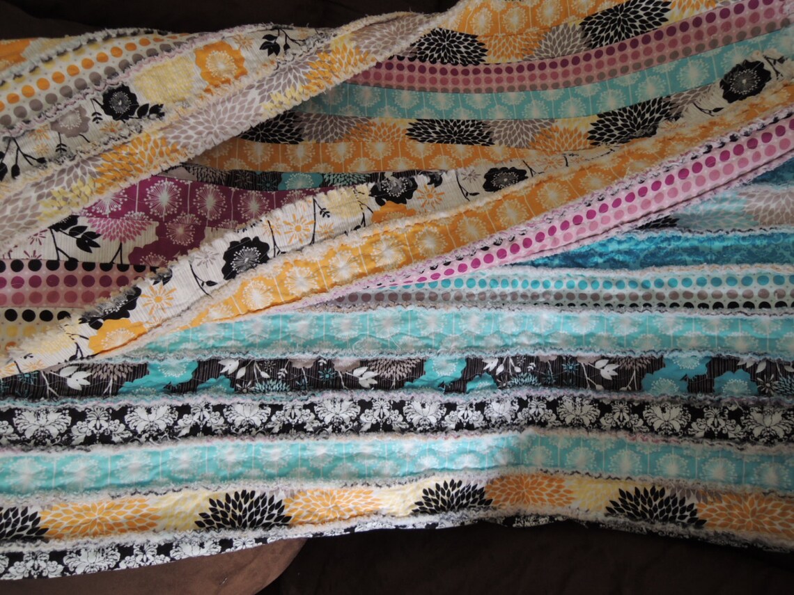 Jelly Roll Rag Quilt 2 Pattern Tutorial, Easy to Make, Pdf - Etsy