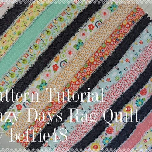 Lazy Days Jelly Roll Rag Quilt Pattern Tutorial Easy to Make - Etsy