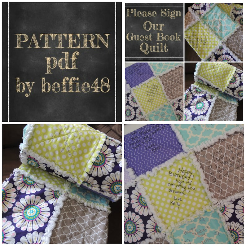 PATTERN Forever Memory Quilt Sign Draw Hand Print Pdf | Etsy