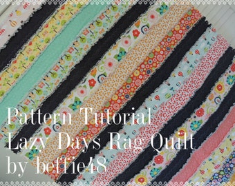 Jelly Roll Rag Quilt 2 Pattern Tutorial Easy to Make pdf