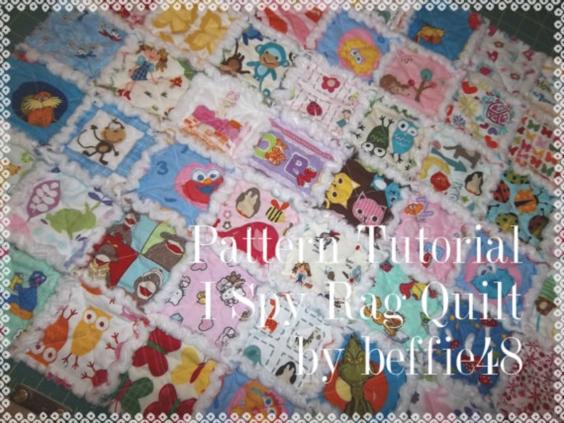 Rag Quilt I SPY Pattern Tutorial Easy Instructions W Photos - Etsy