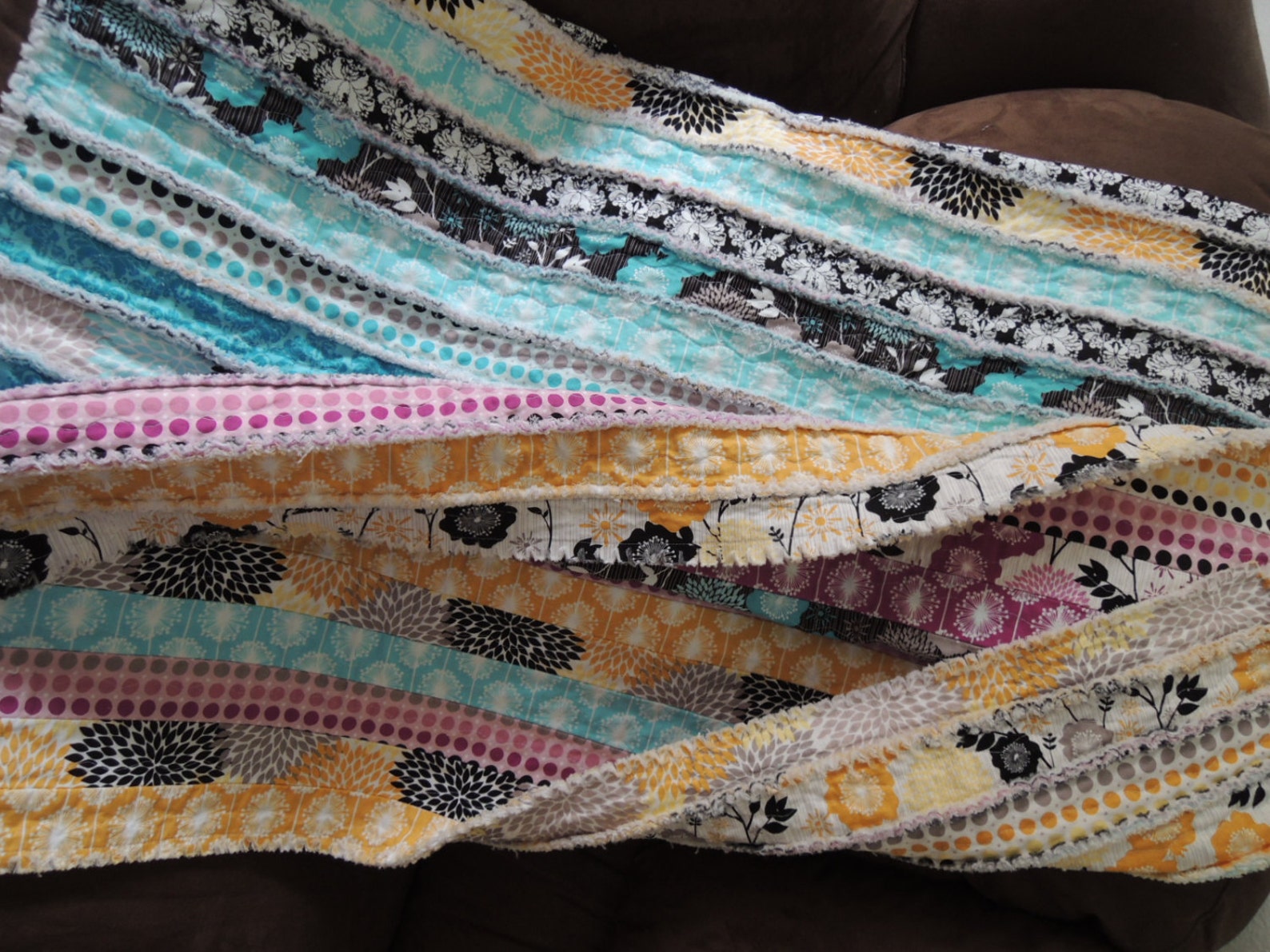 Jelly Roll Rag Quilt 2 Pattern Tutorial Easy to Make Pdf - Etsy