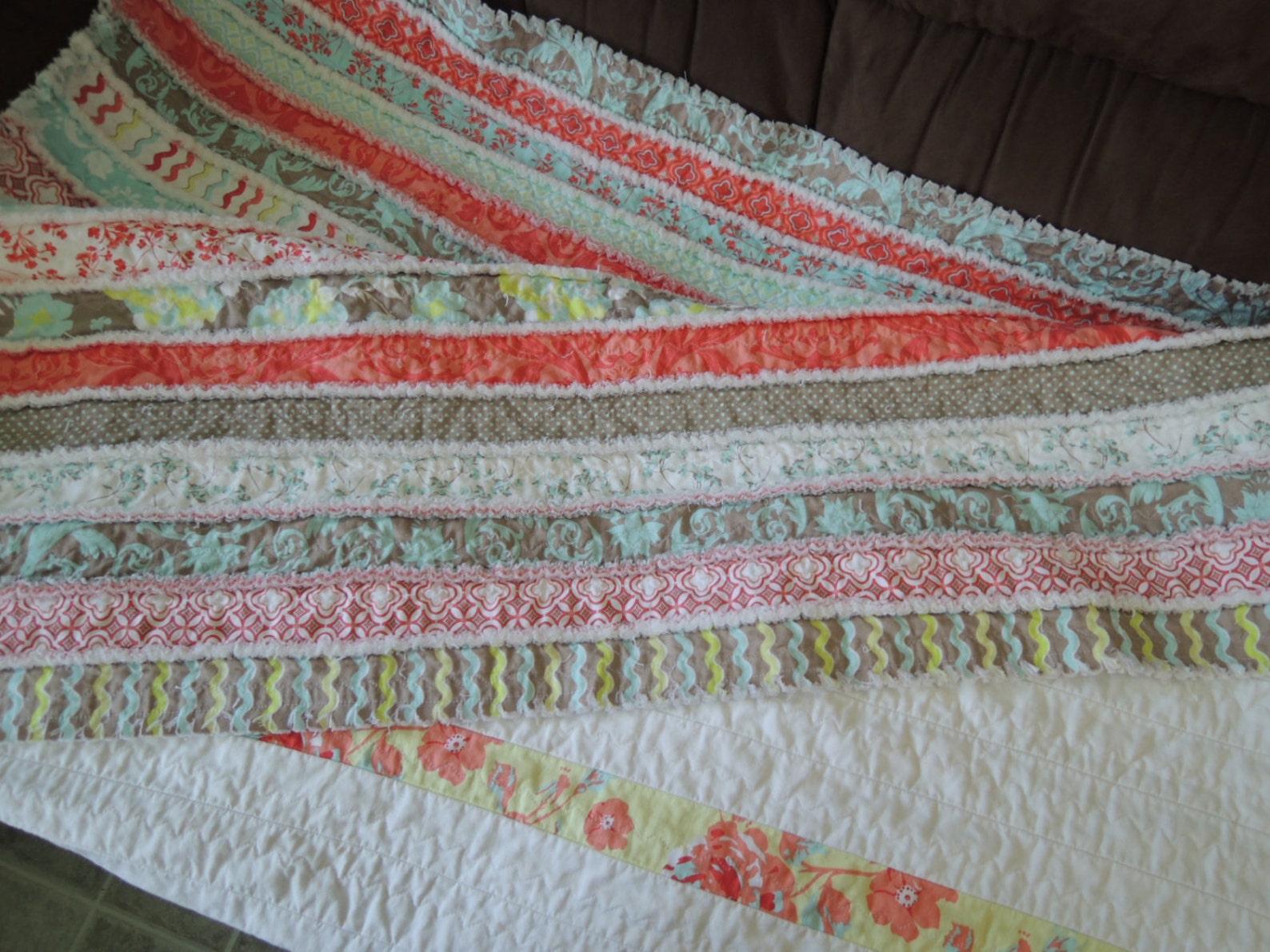 Kensington Jelly Roll Rag Quilt Pattern Tutorial With Photos - Etsy UK