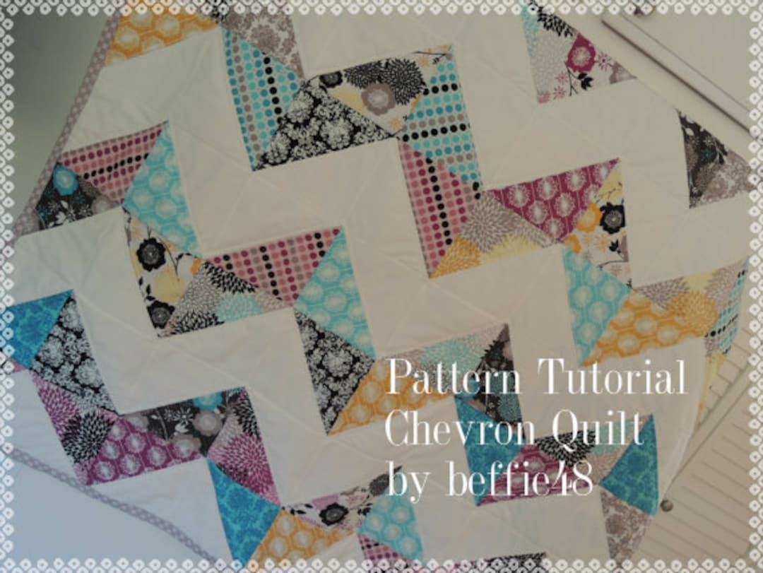 Chevron Quilt PATTERN, Super Simple Pdf. Fast Fun and Easy to Make ...
