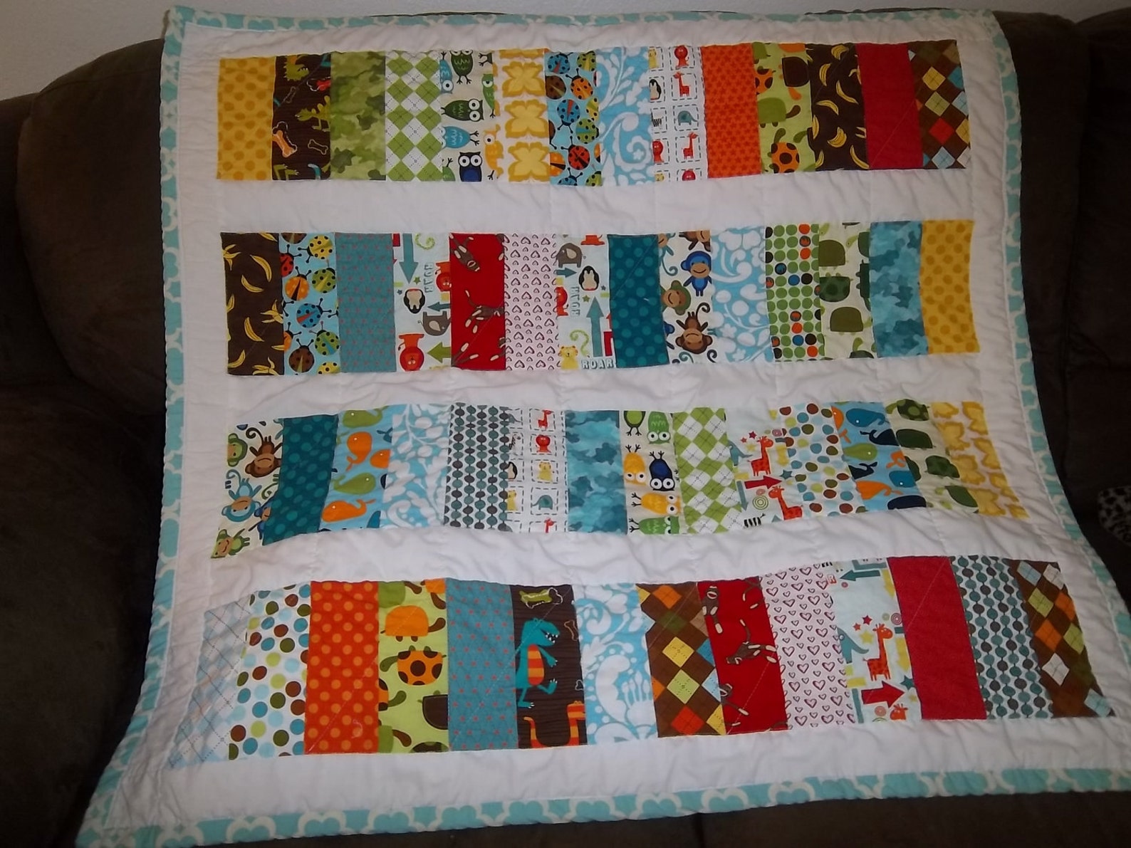 Scrappy Stacked Block Simple Quilt Pattern Tutorial W Photos - Etsy