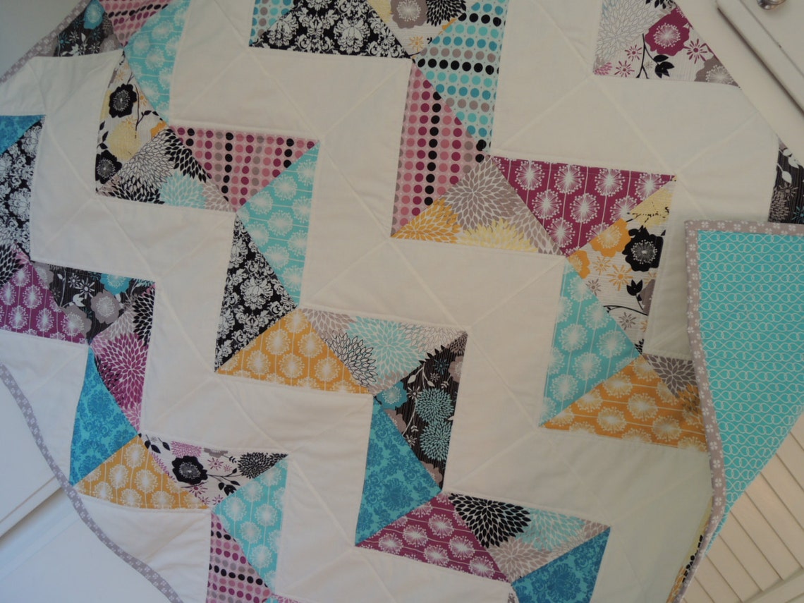 Chevron Quilt PATTERN, Super Simple Pdf. Fast Fun and Easy to Make ...
