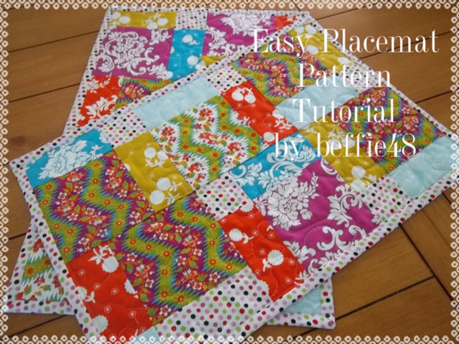 PATTERN Place Mat Tutorial Easy to Make Pdf. | Etsy UK