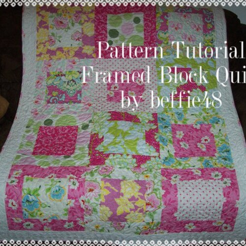 Wonky Square in Square PDF Quilt Block Pattern - Etsy