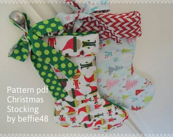 Christmas Stocking Sewing Pattern Pdf/ Santa Stocking Pattern - Etsy