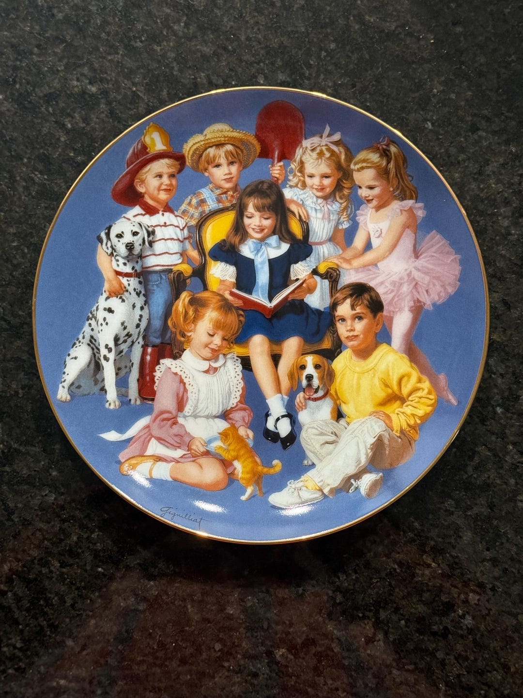 Elaine Gignilliat Cintage Collectors Plate, Plate# C1116 “come Gather ...