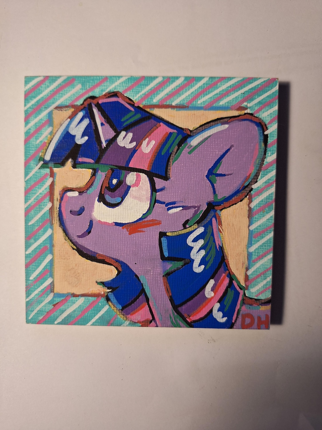 Custom My Little Pony Portrait | 4x4 Wood Panel | Posca Painting ...