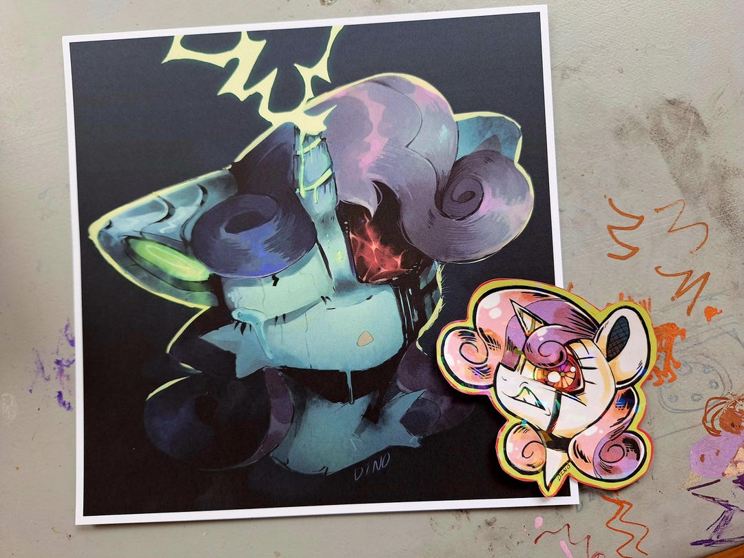 My Little Pony 8x8 Matte Print & Holo Sticker Pack | Sweetie Belle ...