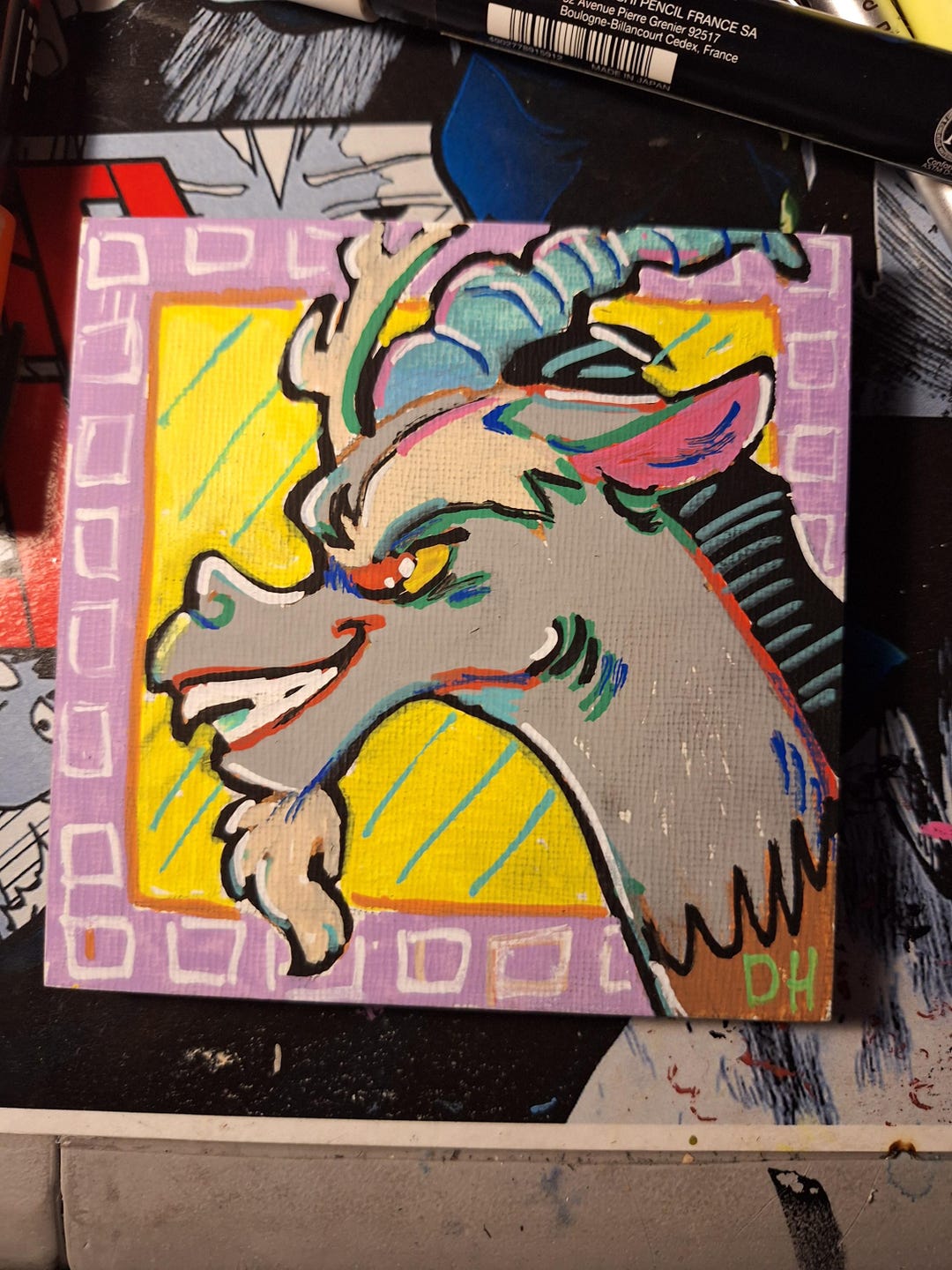 My Little Pony | Discord | 4x4 Wood Panel | Posca Painting | Handmade ...